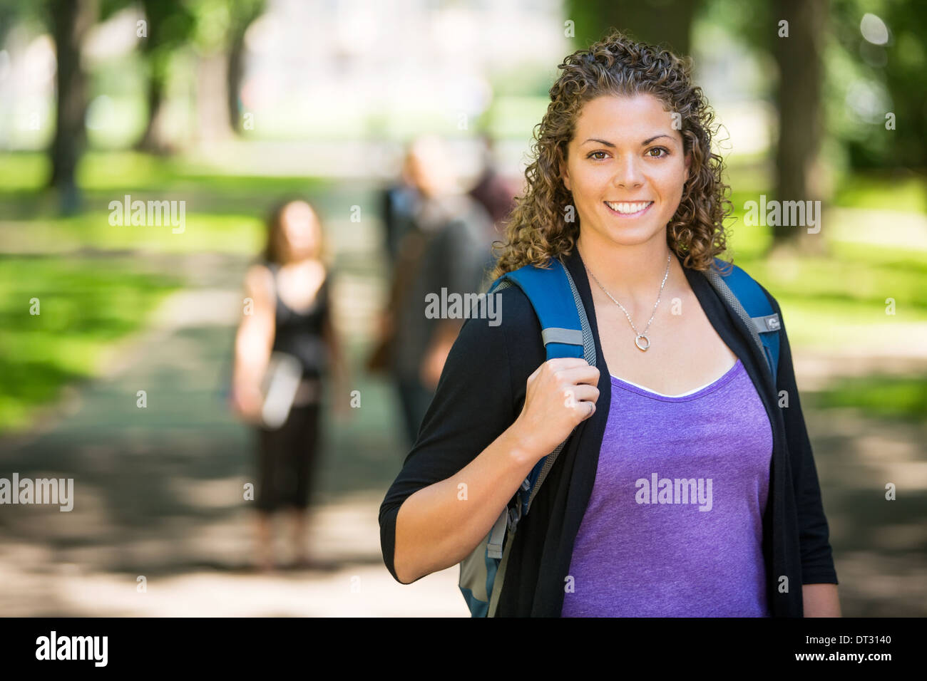 Female college student standing campus hi-res stock photography and ...
