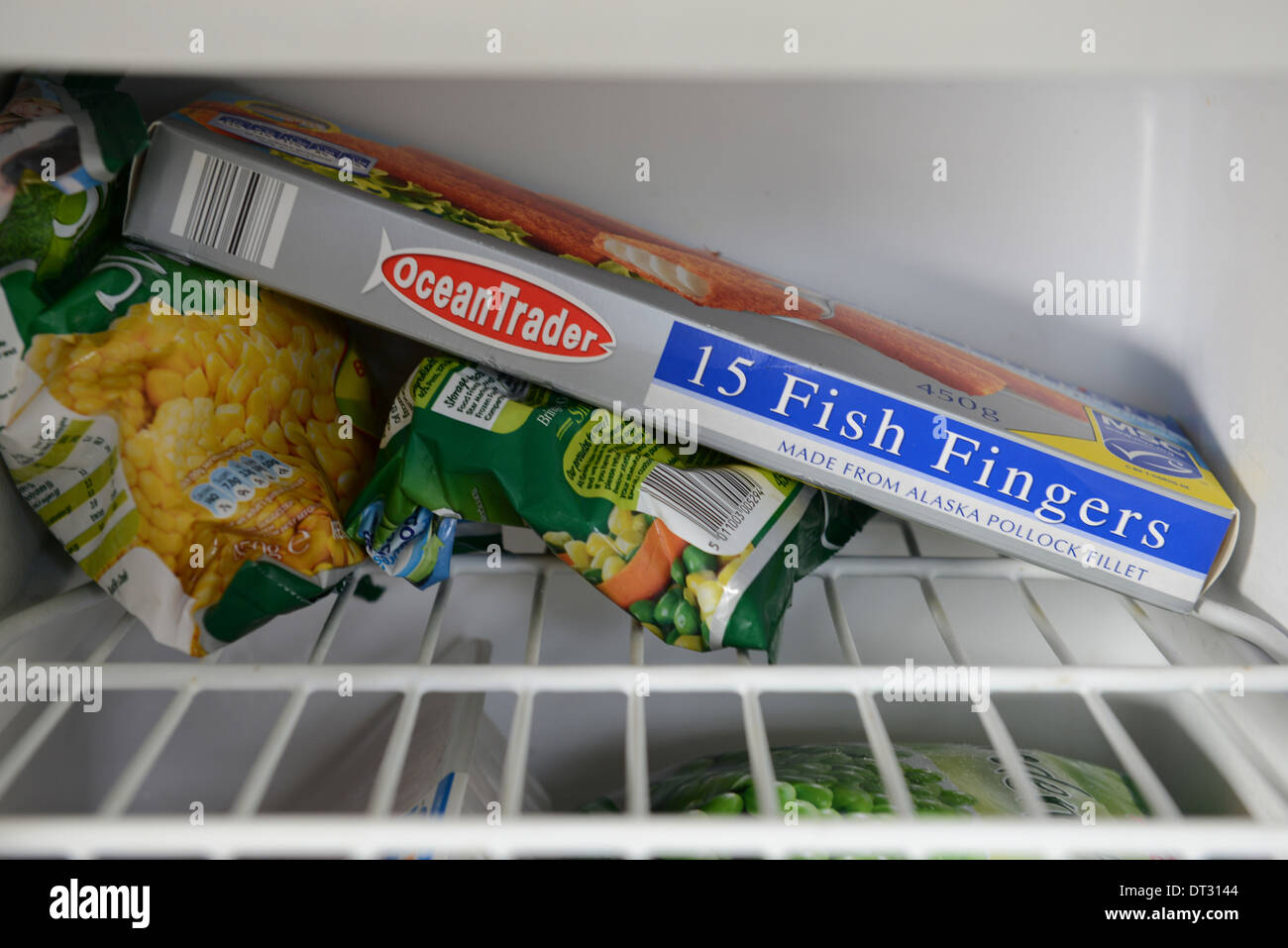 Fish fingers in freezer Stock Photo - Alamy