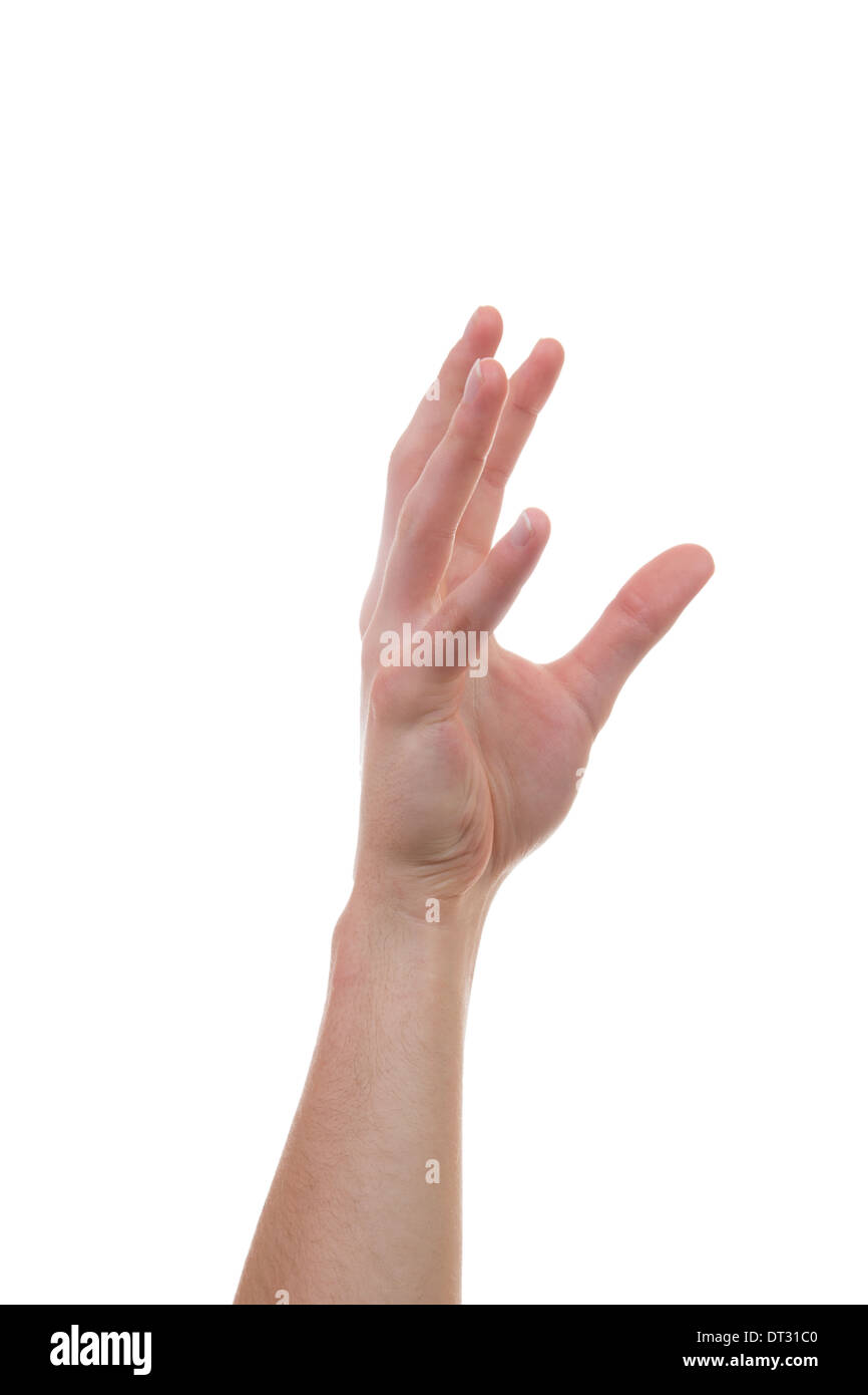 Caucasian hand reaching for another person or body part Stock Photo - Alamy