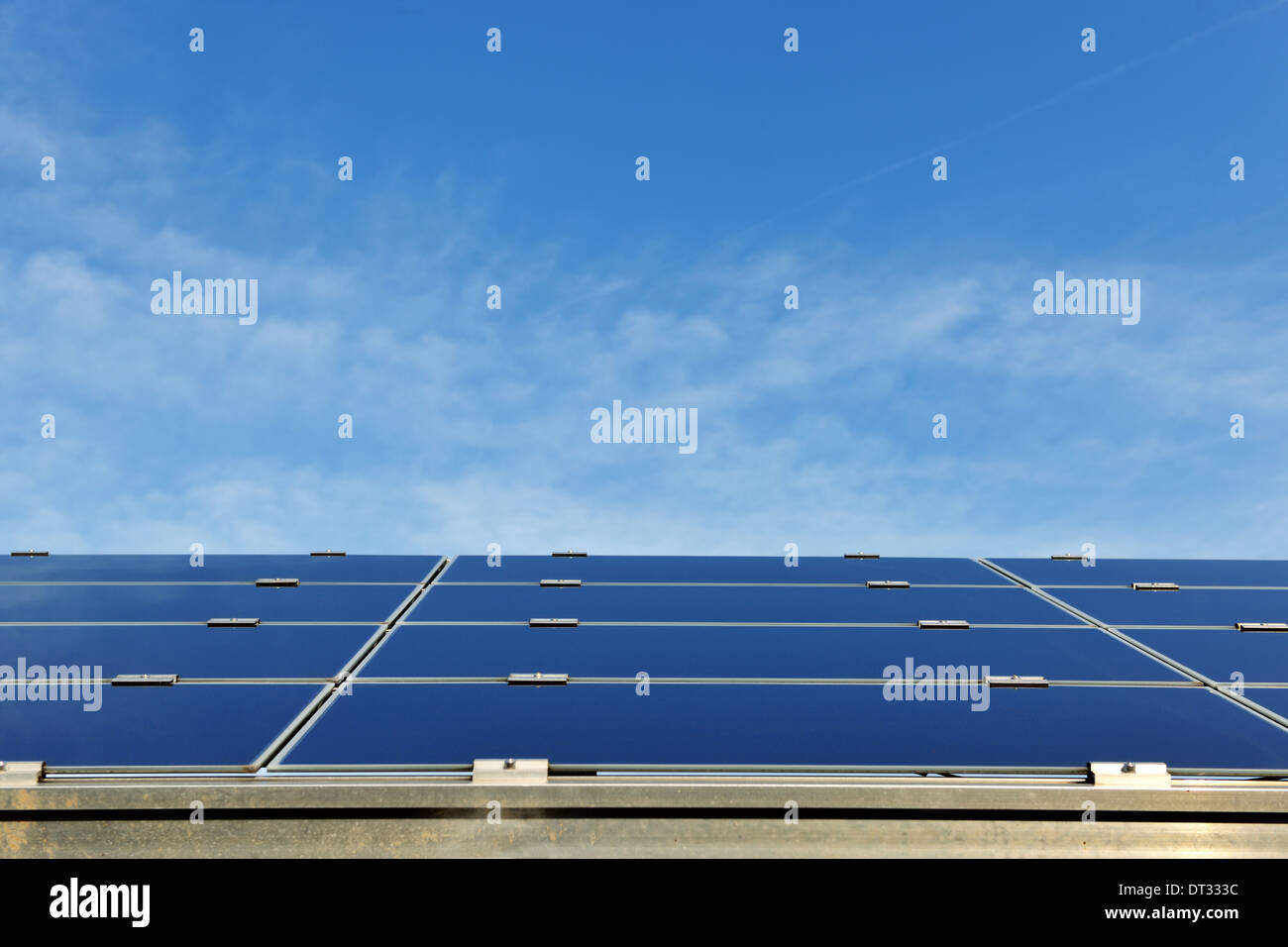 solar panel renewable energy field Stock Photo - Alamy