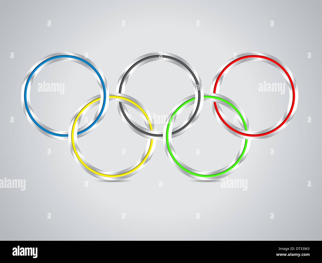 Simple background design with metallic olympic rings Stock Photo - Alamy