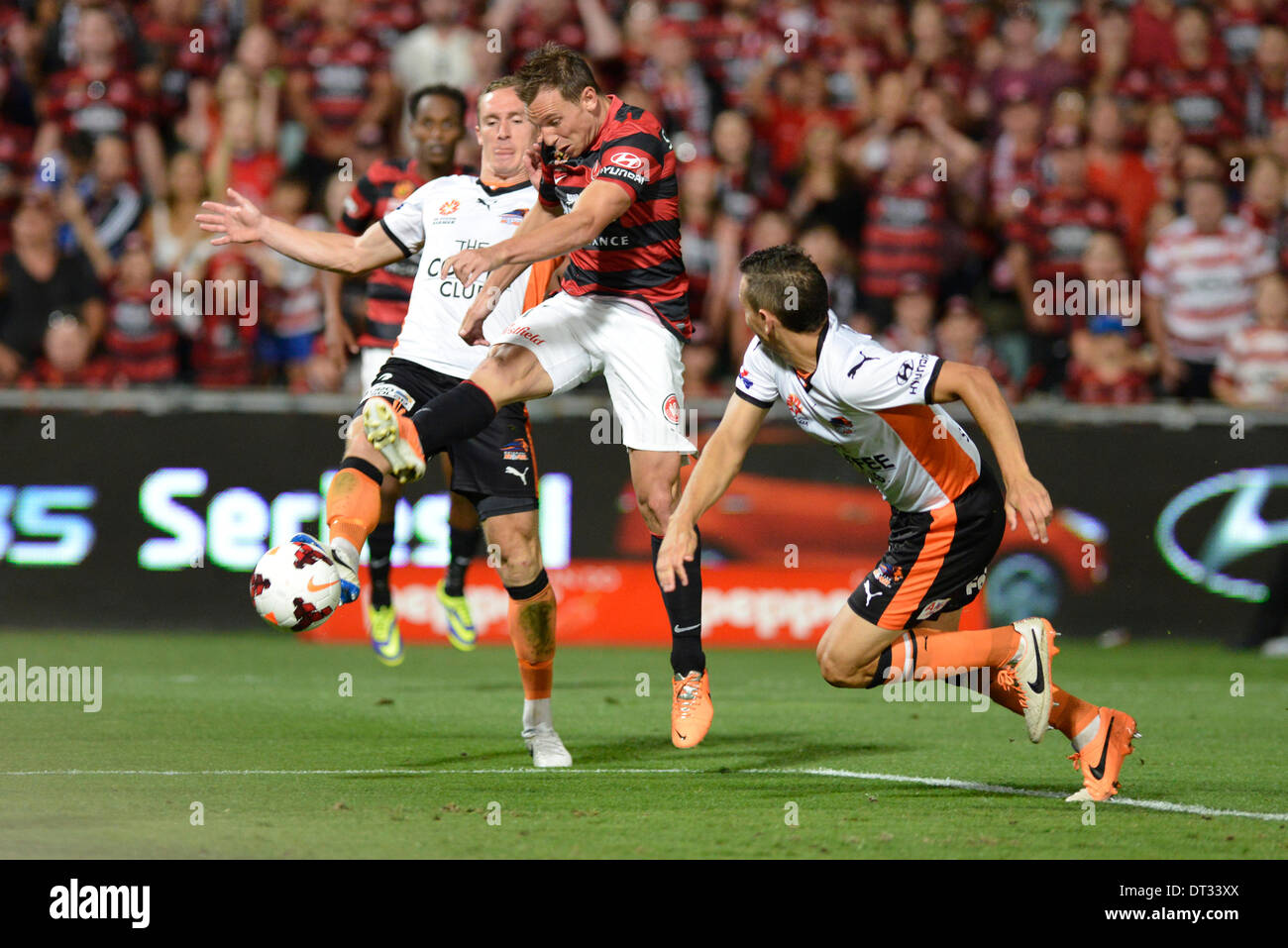 Sydney, Australia. 07th Feb, 2014. Wanderers forward Brendon Santalab ...