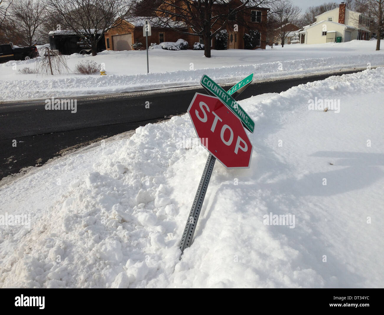 Run over stop sign hi-res stock photography and images - Alamy