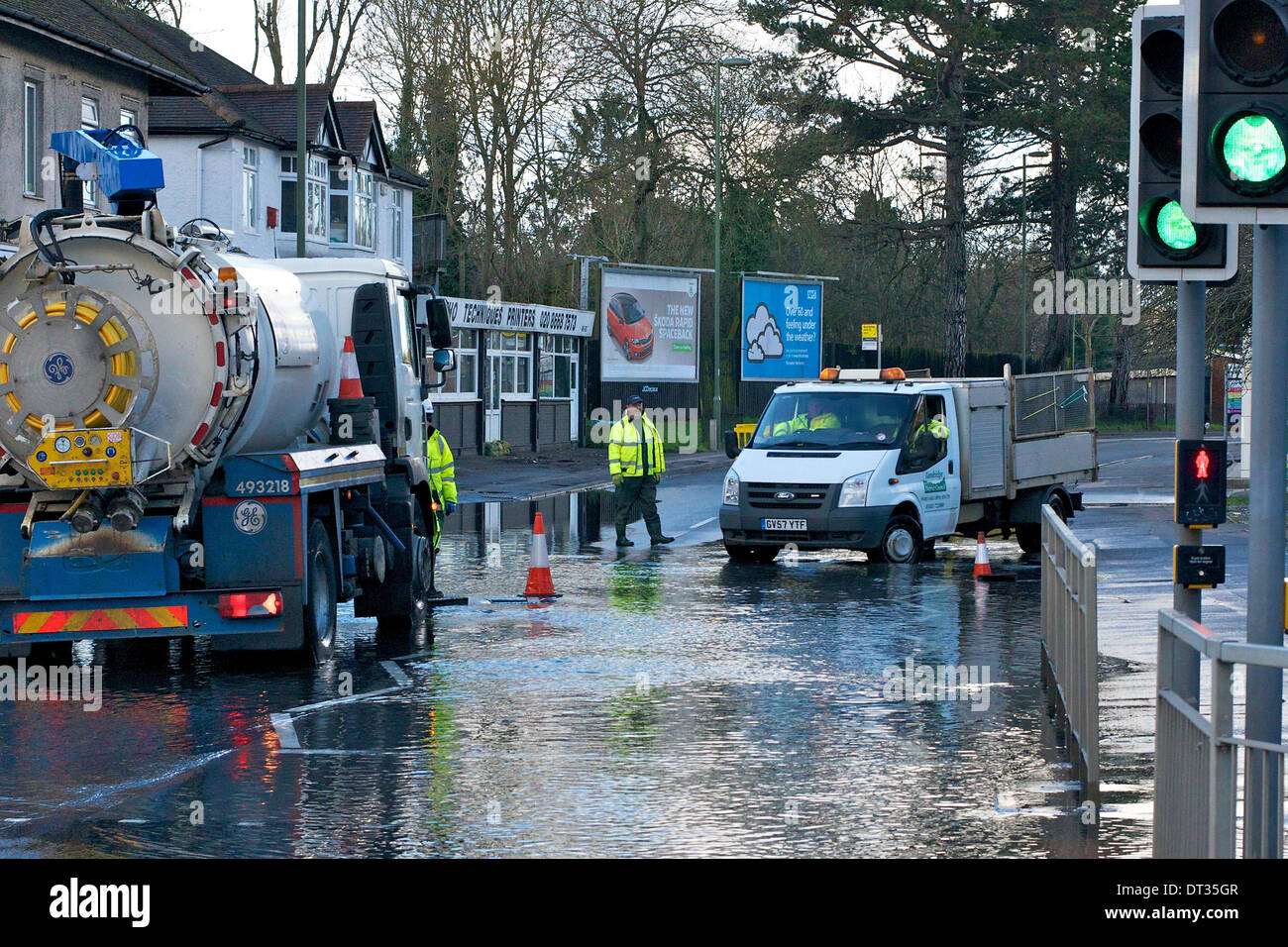 Whyteleafe, Purley, Surrey. Friday 7th February 2014. Flooding closes ...
