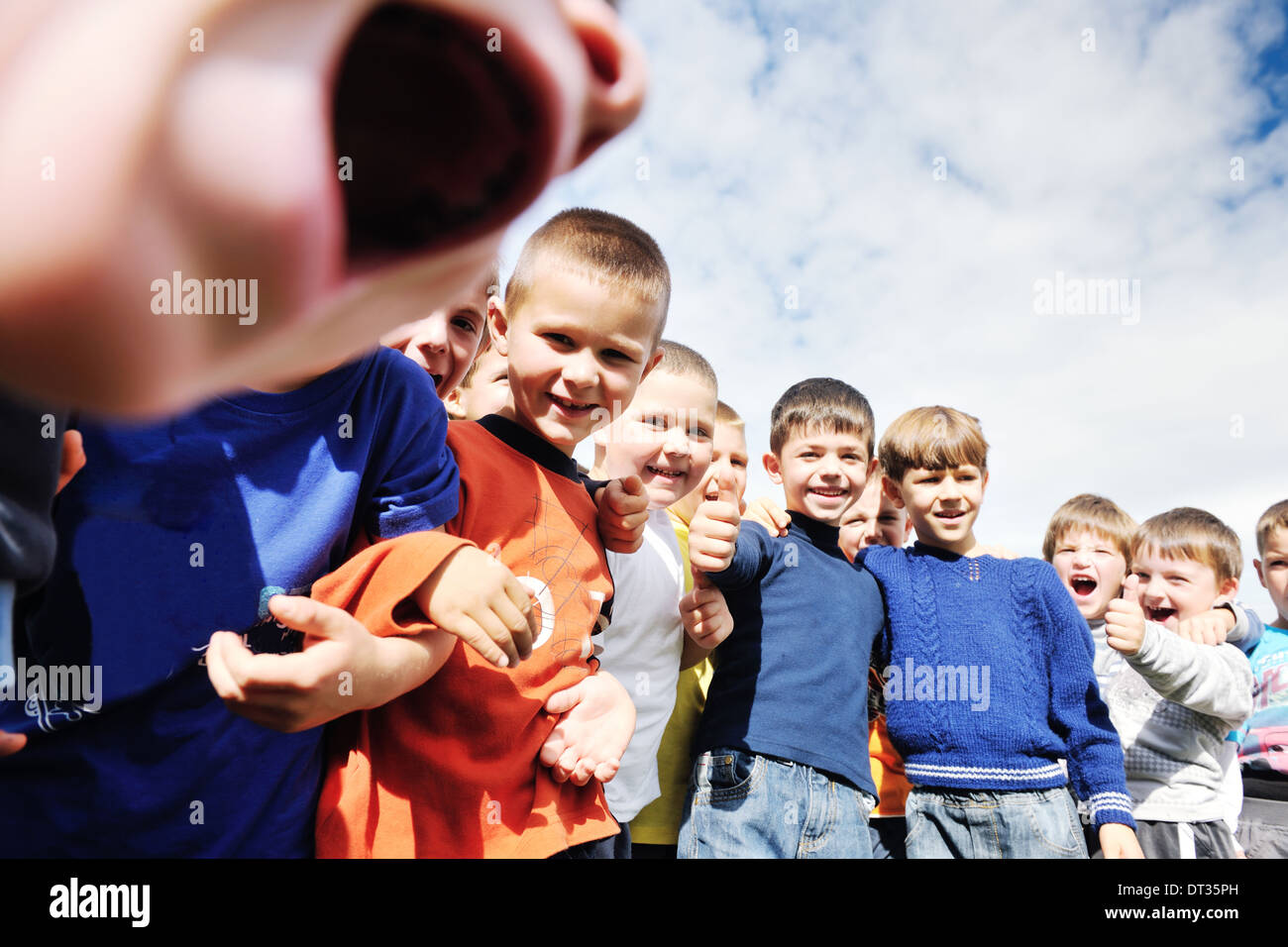 preschool kids outdoor have fun Stock Photo - Alamy