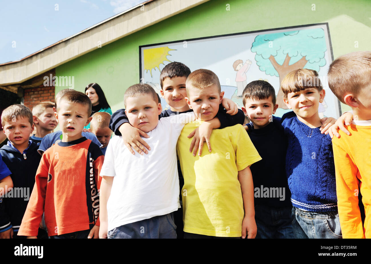preschool kids outdoor have fun Stock Photo - Alamy