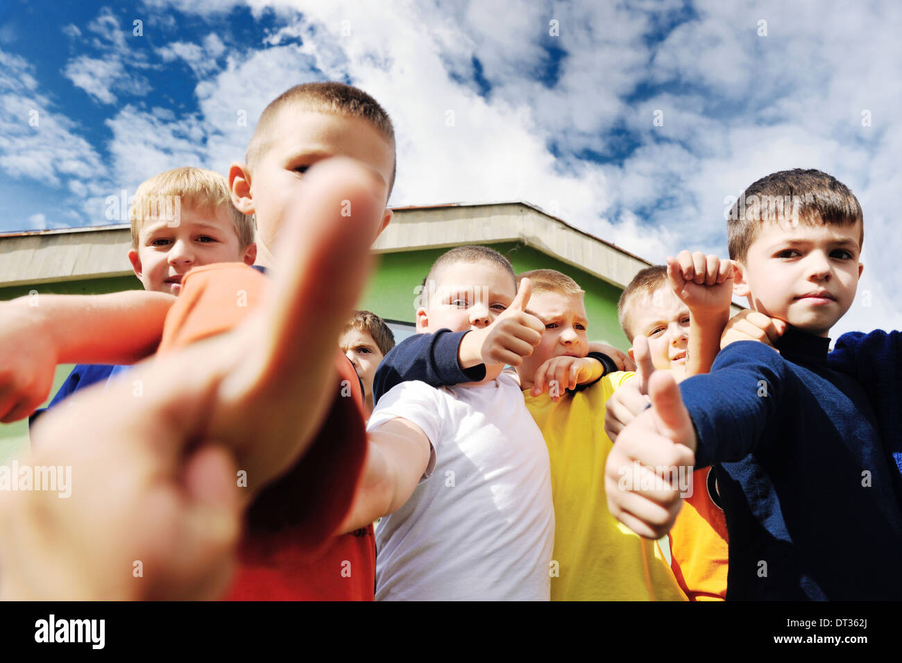 preschool kids outdoor have fun Stock Photo - Alamy