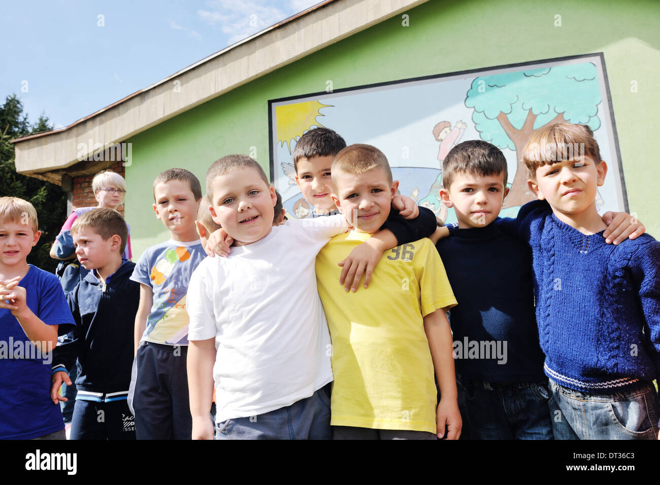 preschool kids outdoor have fun Stock Photo - Alamy