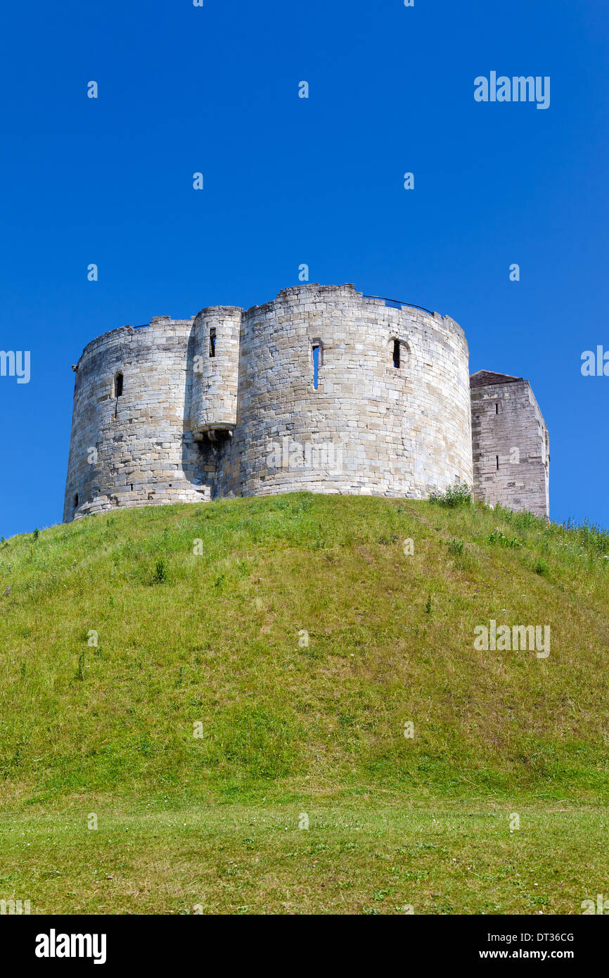 Clifford's Tower, part of York Castle, North Yorkshire, England Stock ...