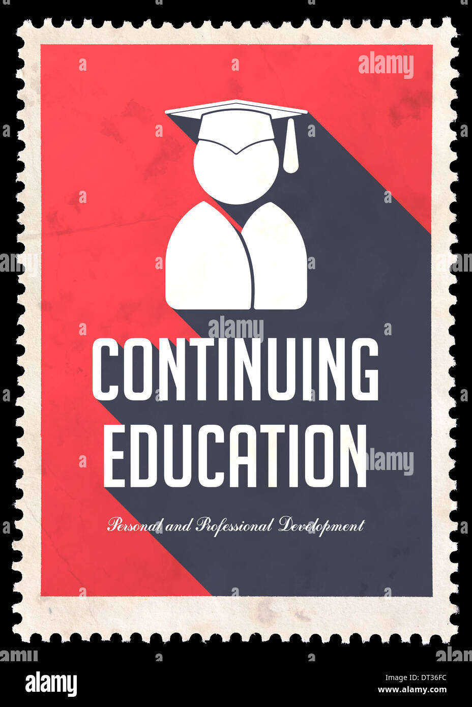 Stamp education in red hi-res stock photography and images - Alamy