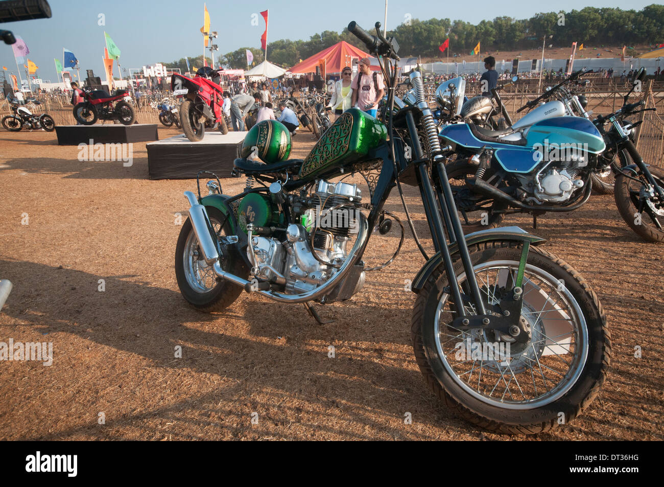 Bikes at the India Bike Week 2014 held at Vagator Beach North Goa in ...