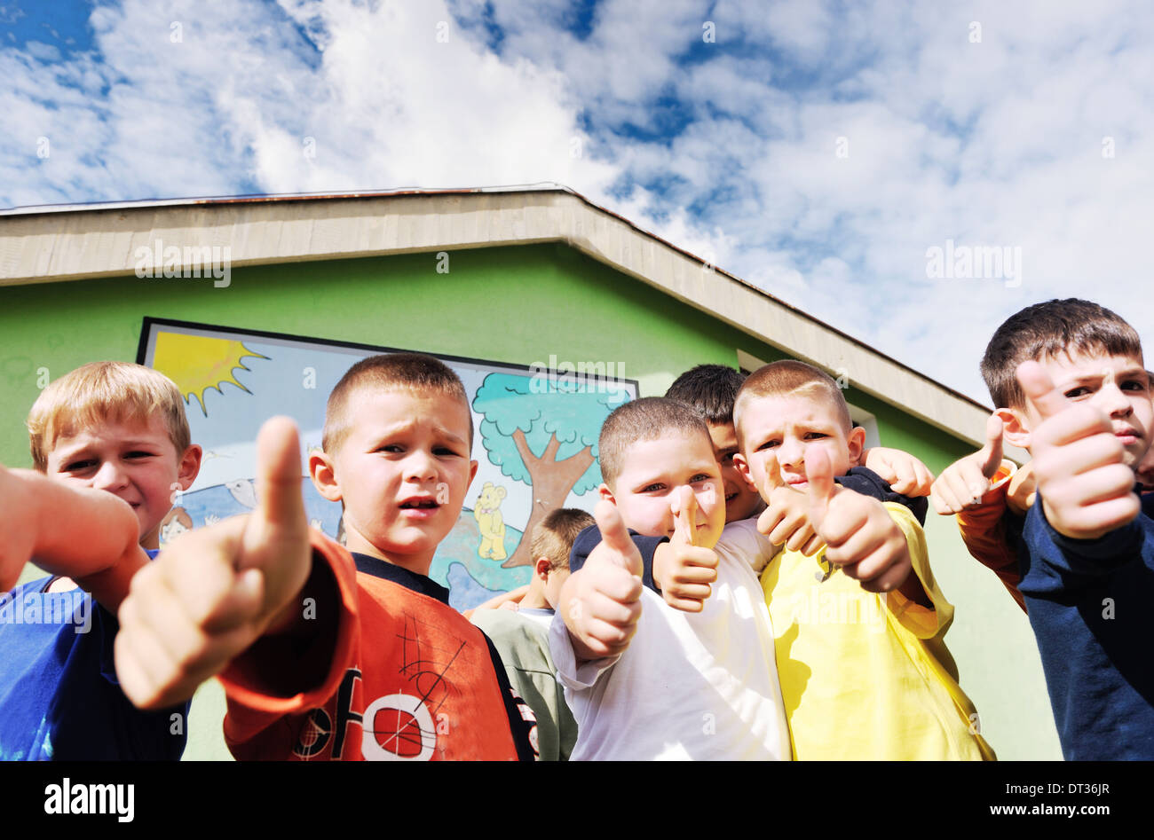 preschool kids outdoor have fun Stock Photo - Alamy