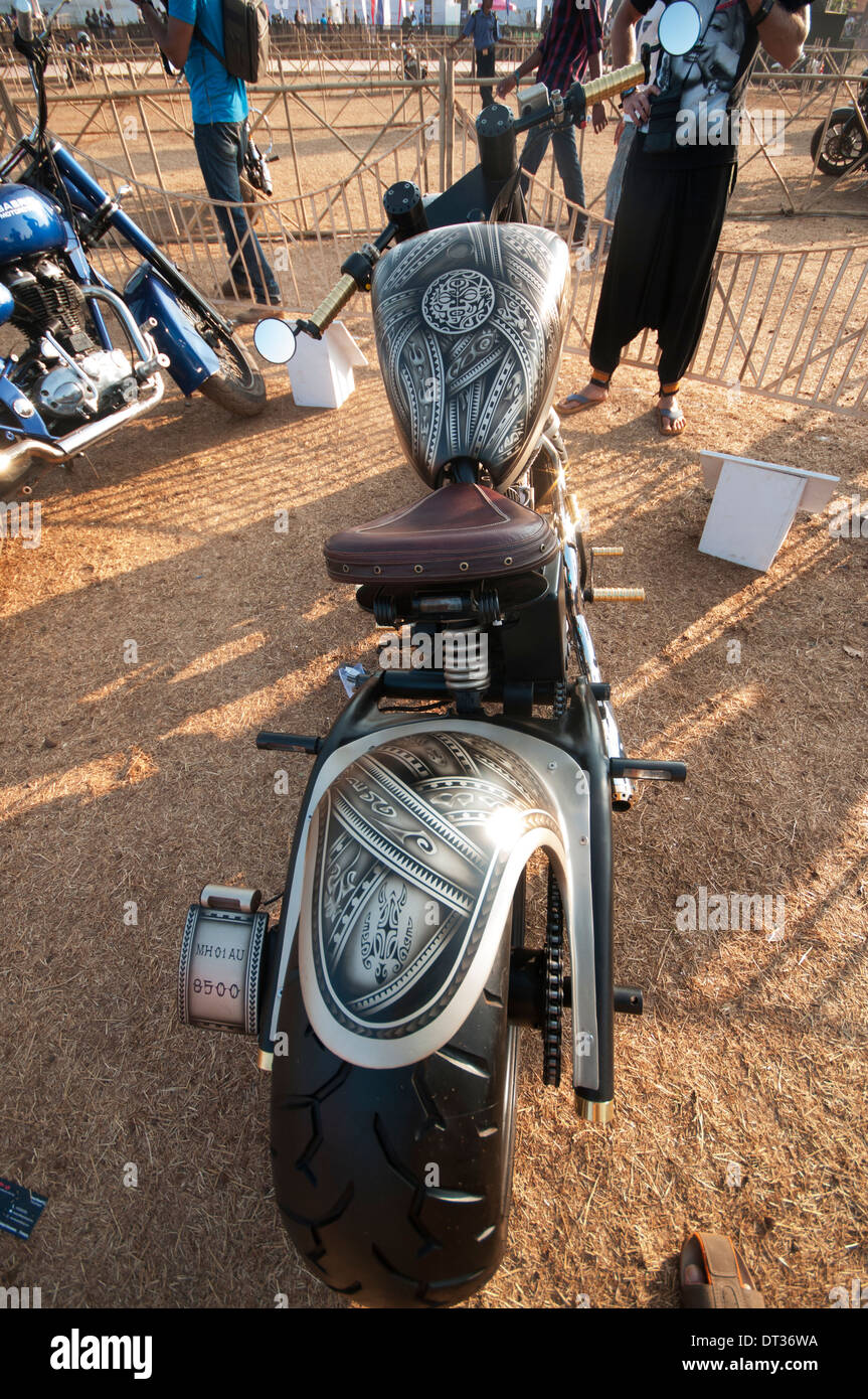 Bikes at the India Bike Week 2014 held at Vagator Beach North Goa in ...
