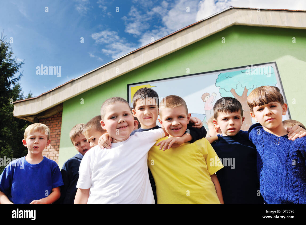 preschool kids outdoor have fun Stock Photo - Alamy