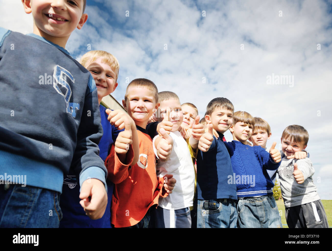 preschool kids outdoor have fun Stock Photo - Alamy