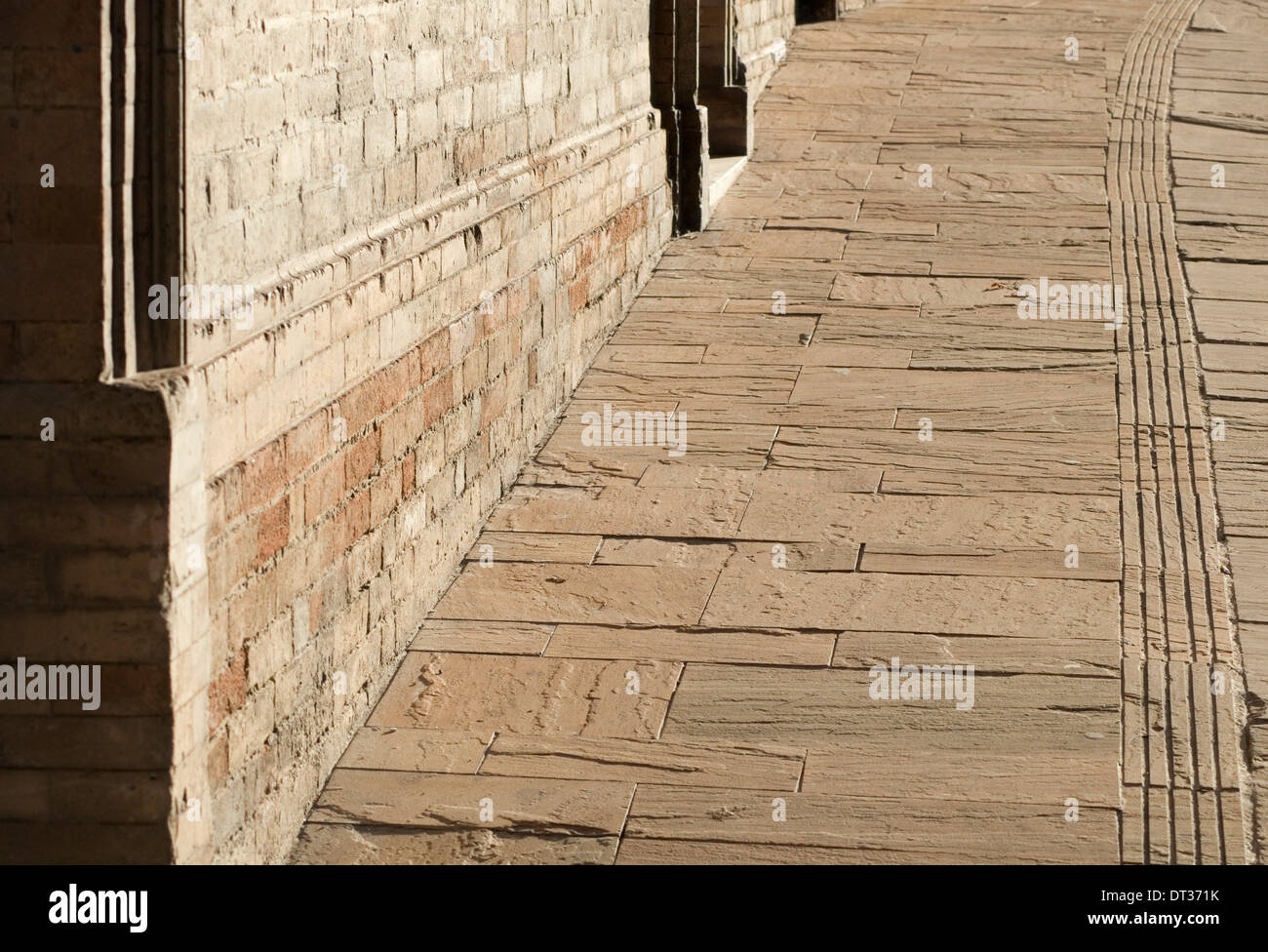 Ancient sidewalk and stonewall, Italy Stock Photo - Alamy