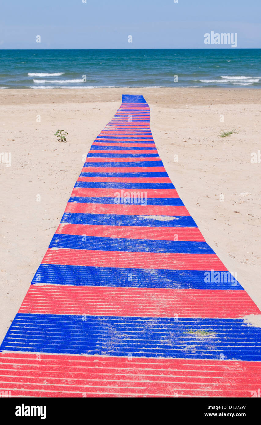Plastic walkway sand beach hi-res stock photography and images - Alamy