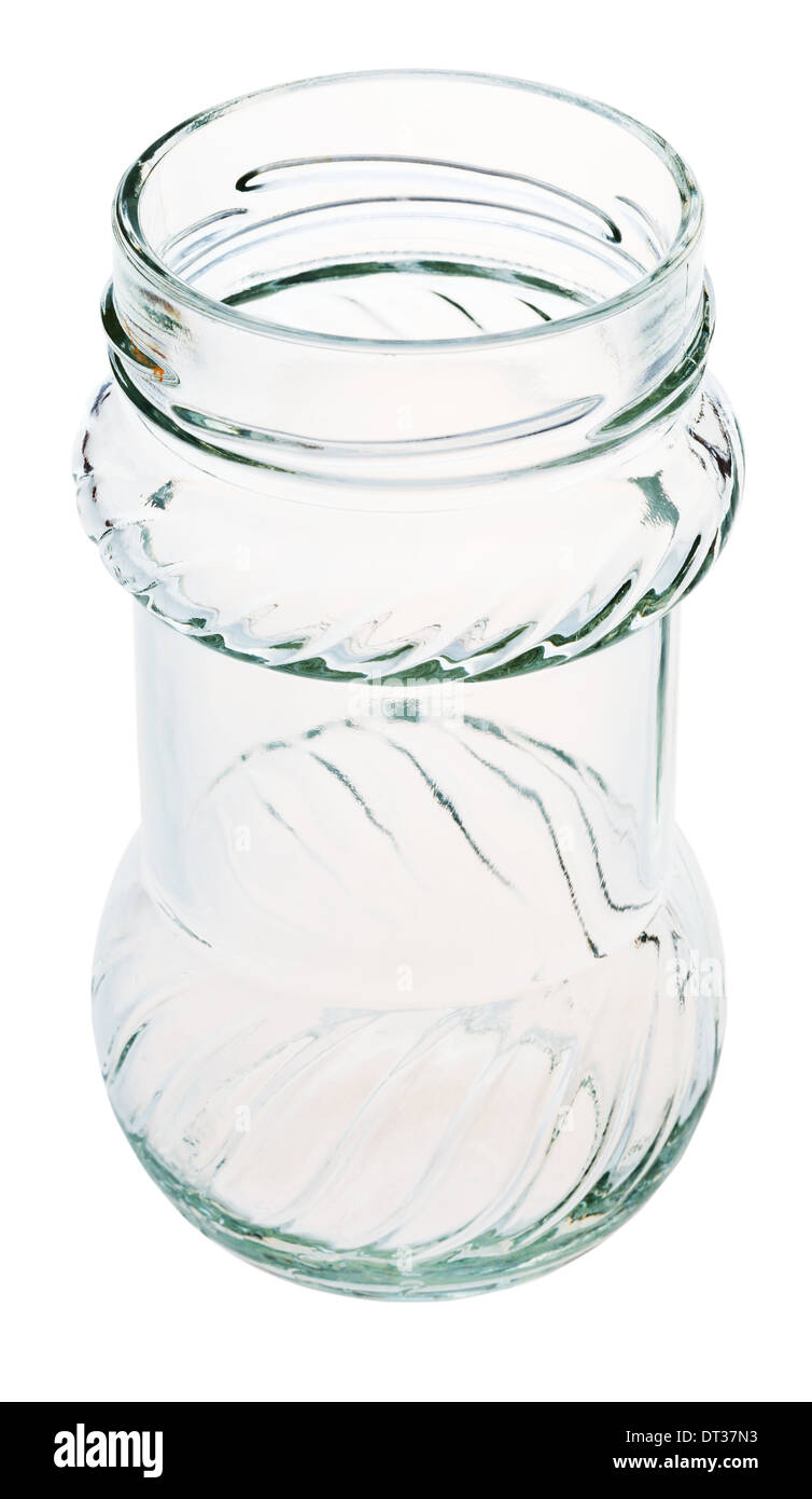 decorated open glass jar isolated on white background Stock Photo - Alamy