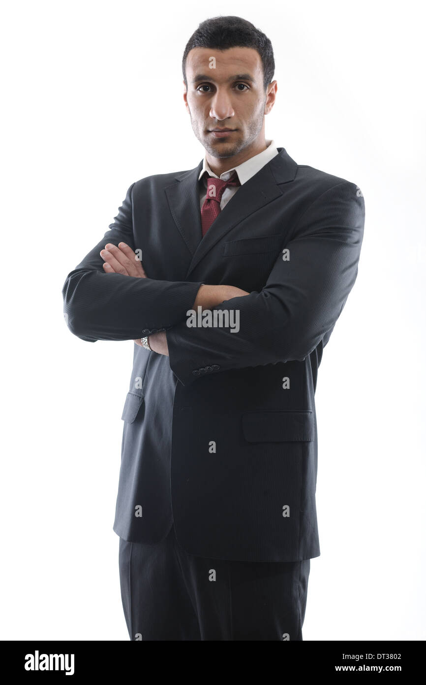 business man isolated over white background Stock Photo - Alamy