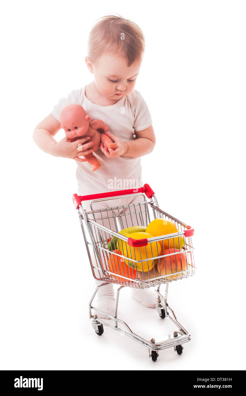 Kid plays in shop Stock Photo - Alamy