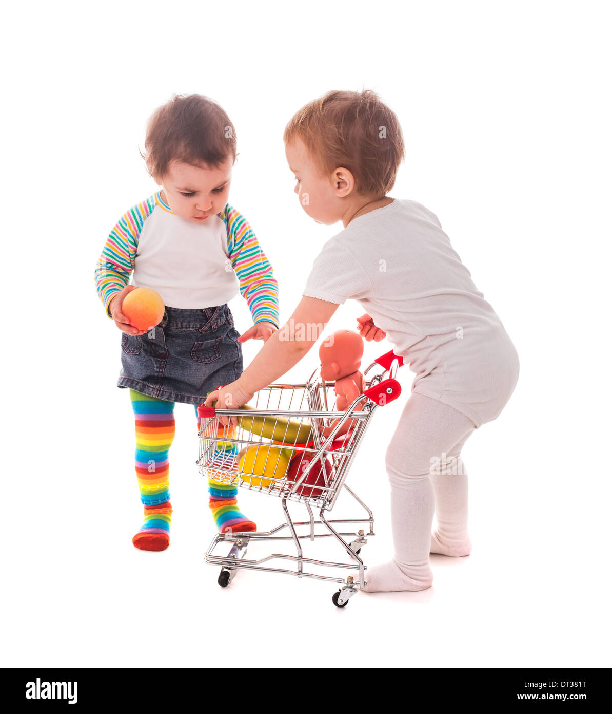 Kids play in shop Stock Photo - Alamy