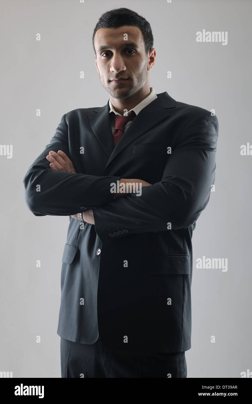 business man isolated over white background Stock Photo - Alamy