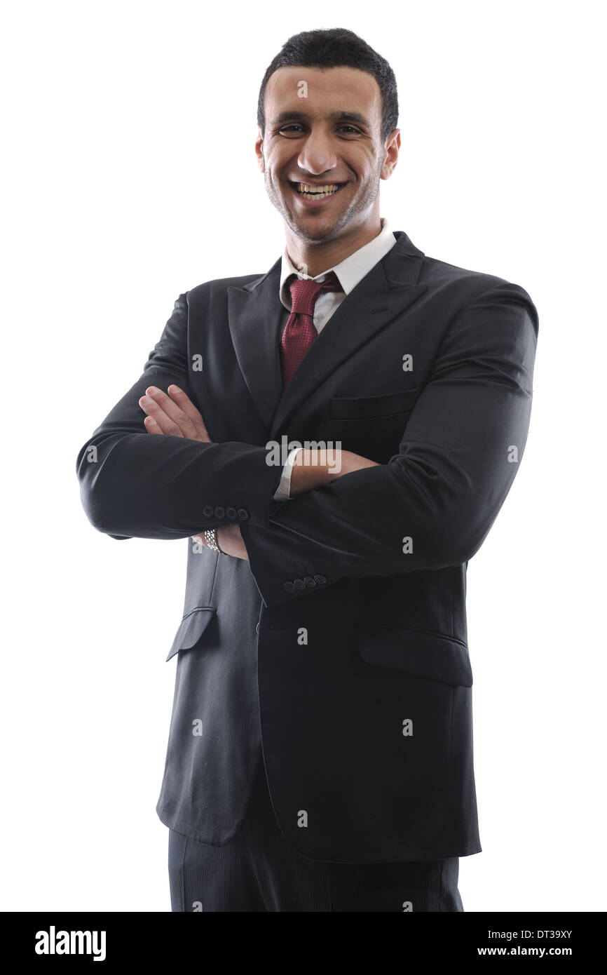 business man isolated over white background Stock Photo - Alamy