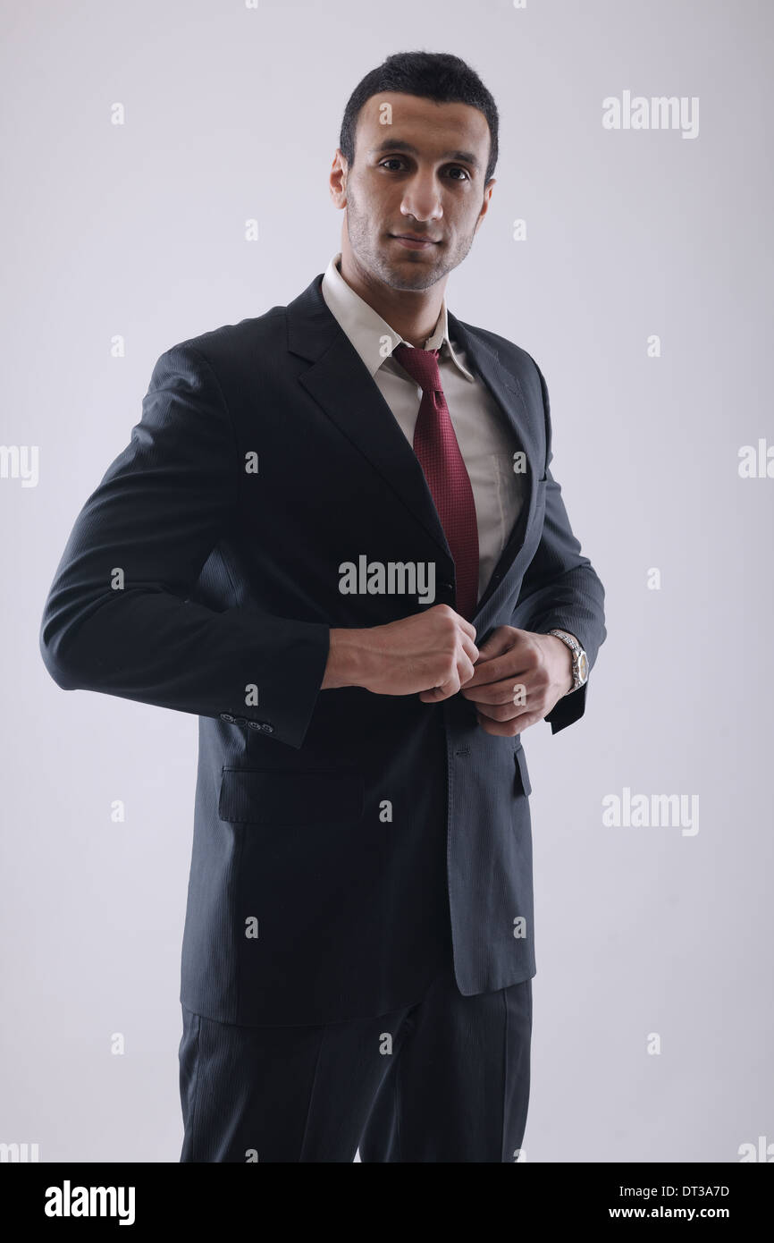 business man isolated over white background Stock Photo - Alamy