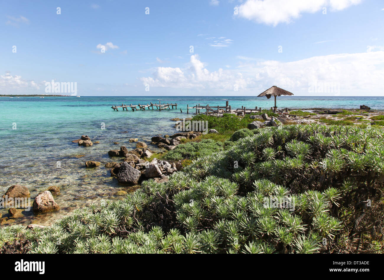 the Caribbean sea at Riviera Maya Mayan Riviera Cancun Yucatan ...