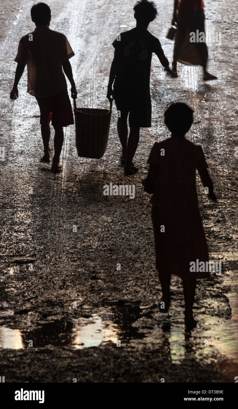 Poverty in yangon streets hi-res stock photography and images - Alamy