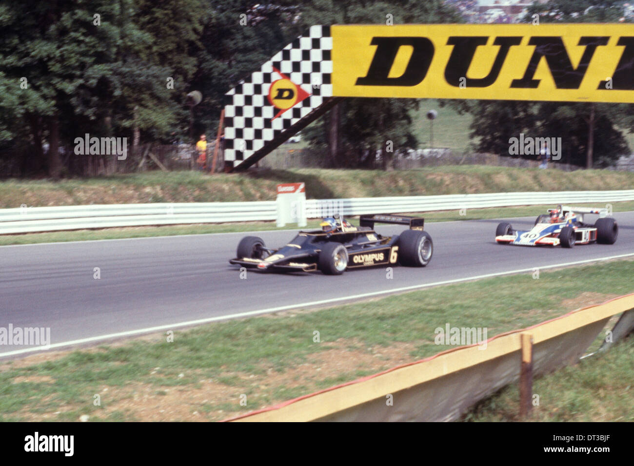 Ronnie Peterson Lotus 79 No 6 on his way to pole position at the 1978 British GP at Brands Hatch ...