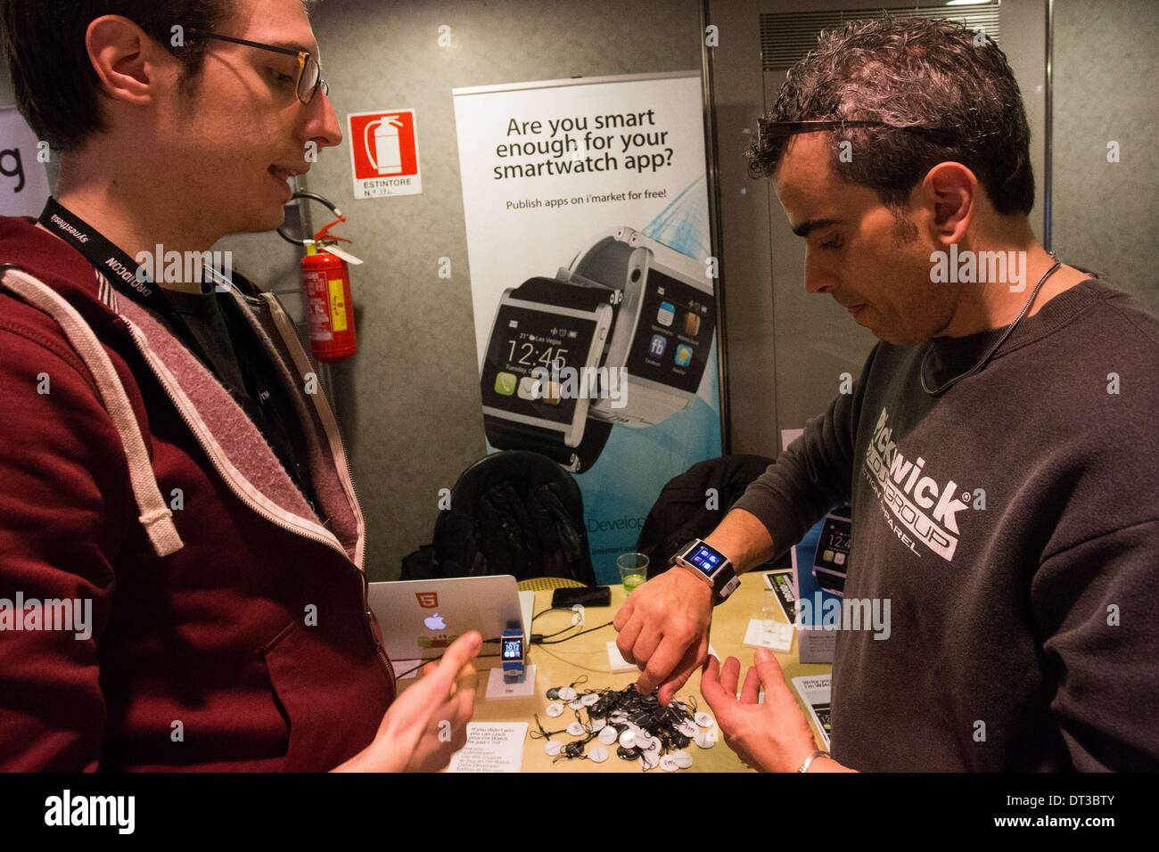 Turin, Italy. 6th Feb, 2014. Drpoidcon, wearable device based on ...