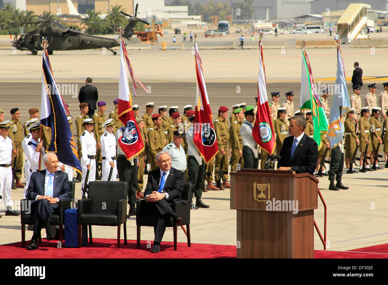 US President Barack Obama's speech at the welcoming ceremony in TLV ...