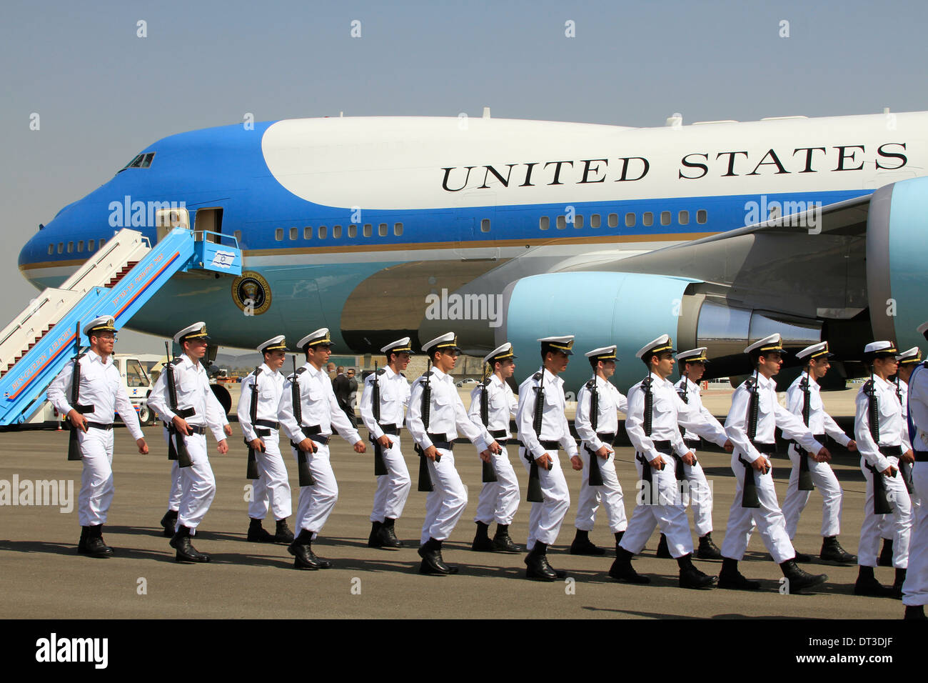Israeli Navy soldiers, Guard of Honor for US presidend Barack Obama at ...
