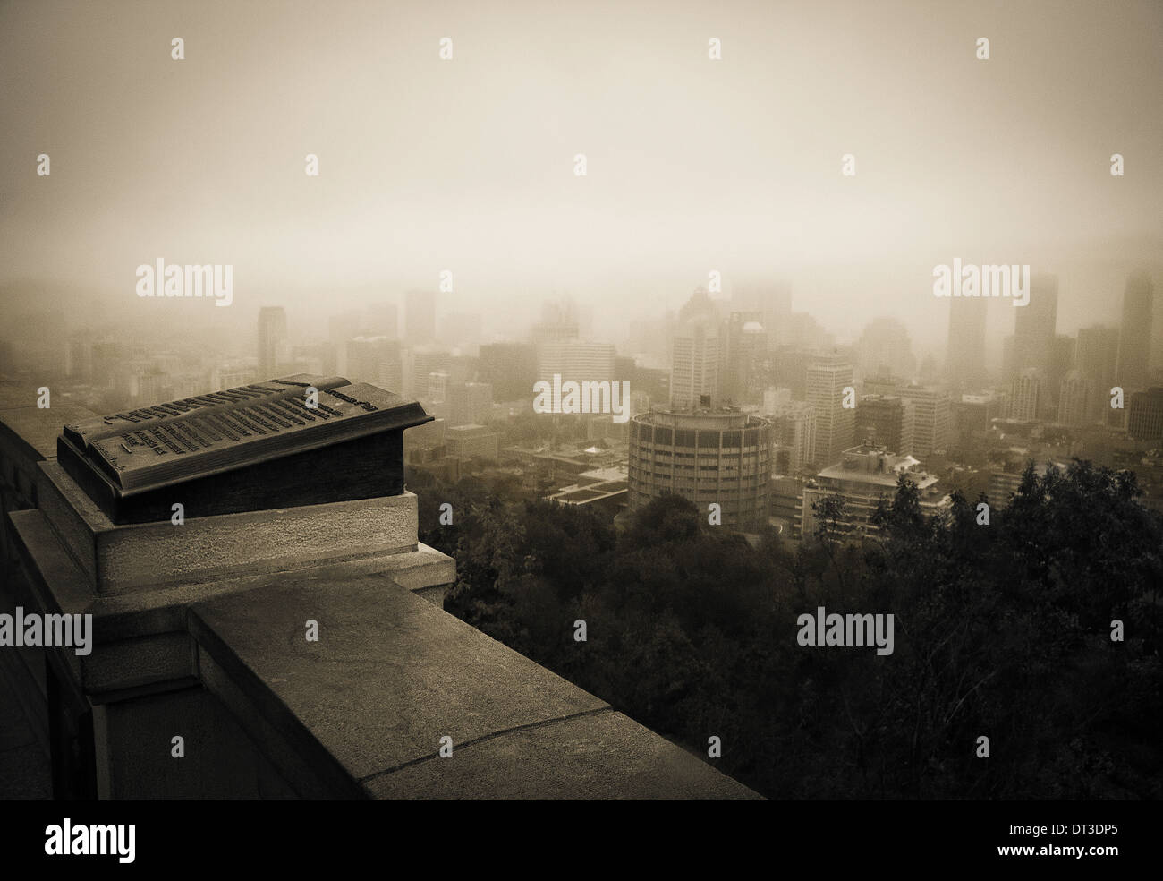 An expansive view of the city of Montreal from the Overlook on Mount ...