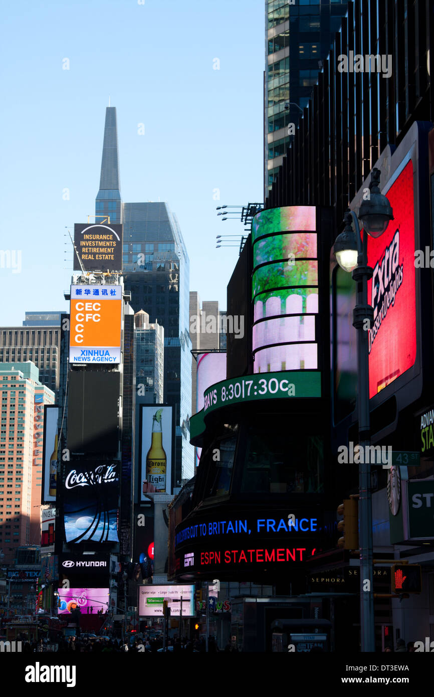 View of Times Square New York City Stock Photo - Alamy