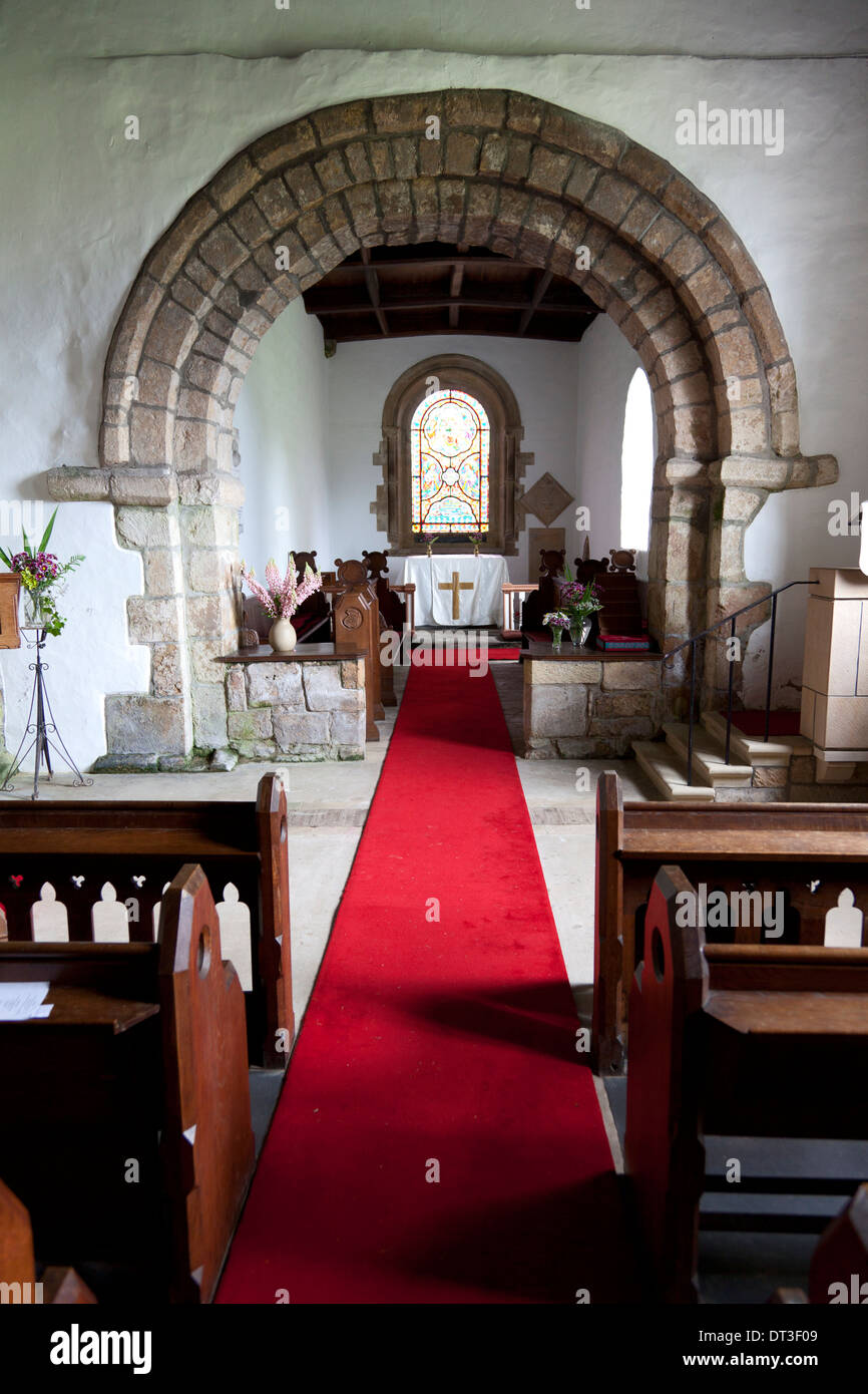 Interior of the Church of St John the Baptist, Edlingham ...