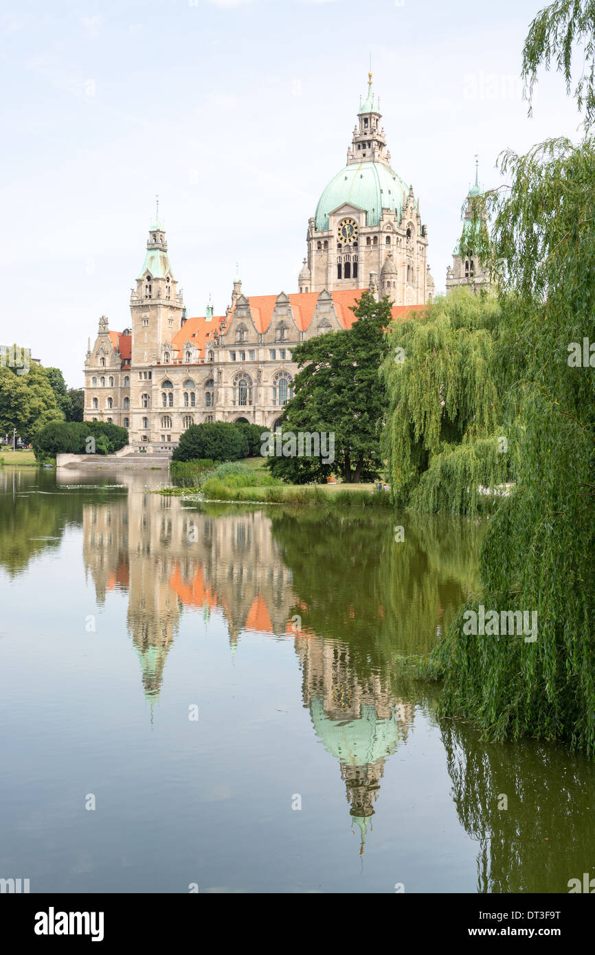Landscape of the New Town Hall in Hanover, Germany Stock Photo - Alamy