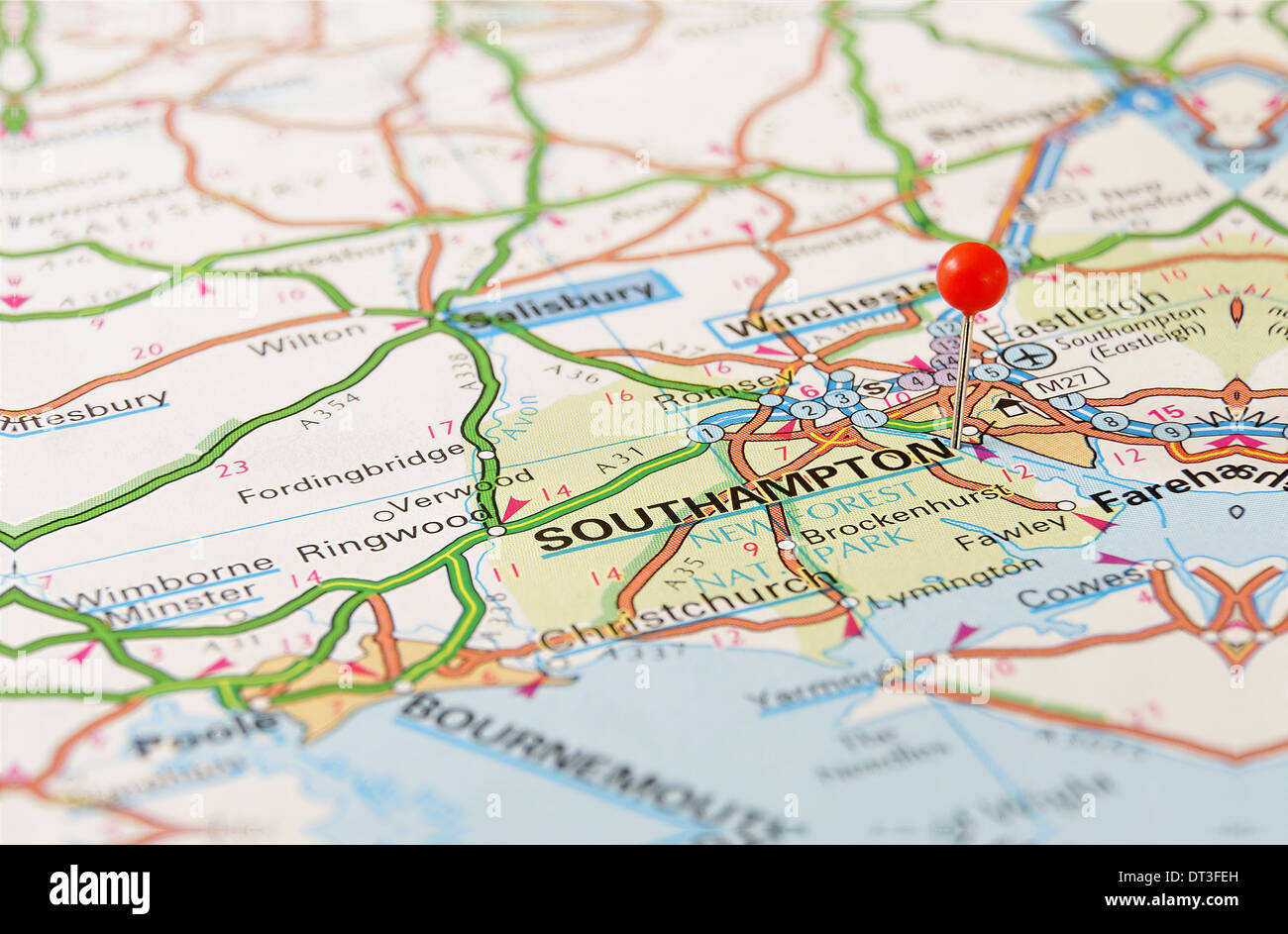 Southampton map hi-res stock photography and images - Alamy