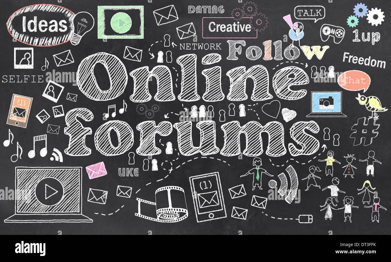 Connecting in Online Forums with Social Media Stock Photo - Alamy