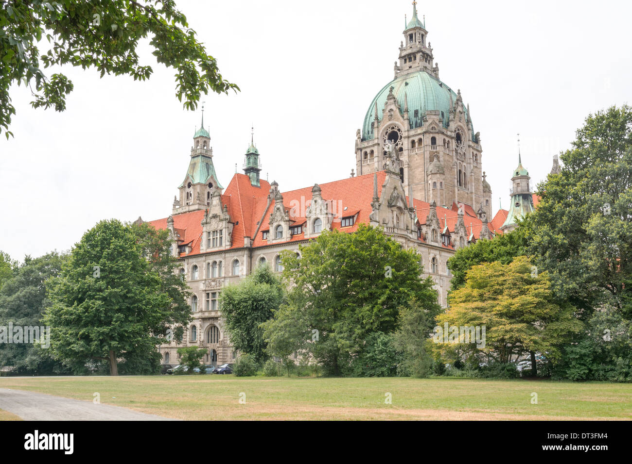 Landscape of the New Town Hall in Hanover, Germany Stock Photo - Alamy