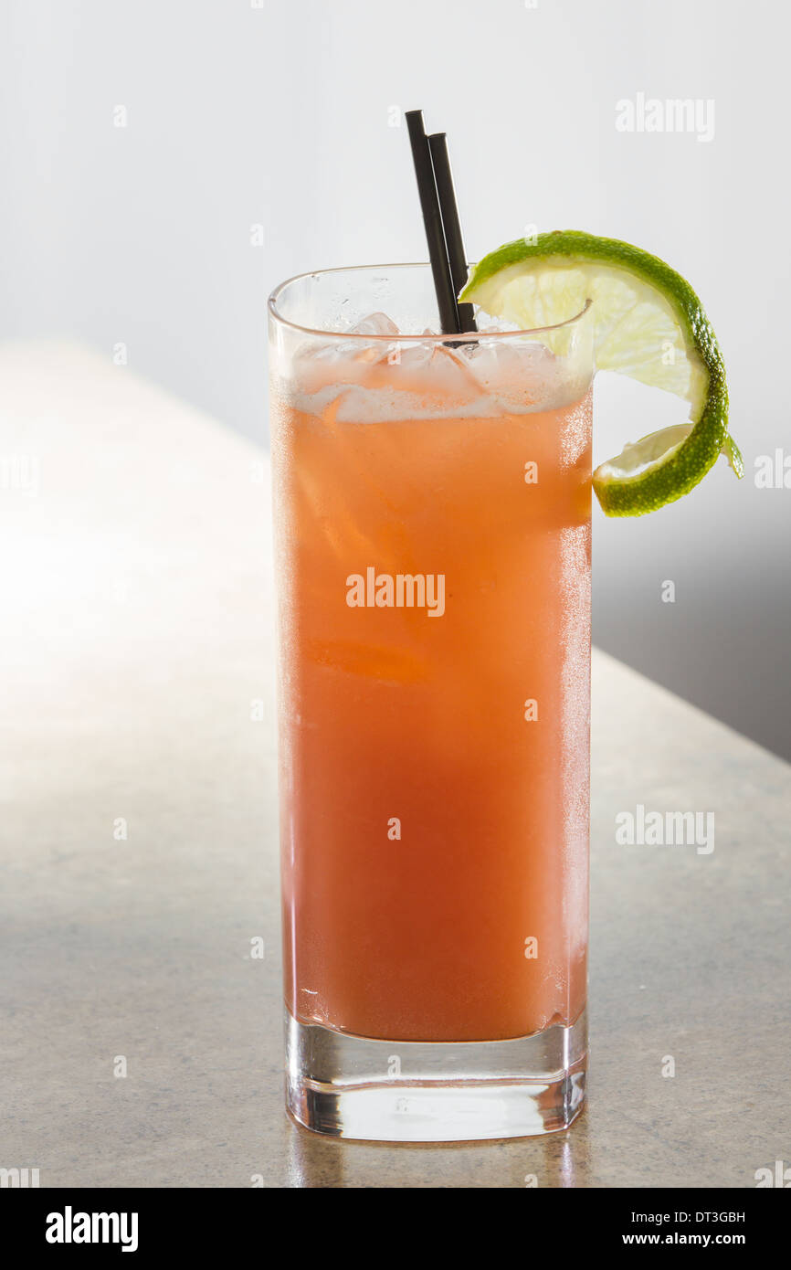 Organic Fruit Punch With Rum Serve Don The Rocks In A Collins Glass Organic Fruit Punch With Rum Serve Don The Rocks In A Collins Glass