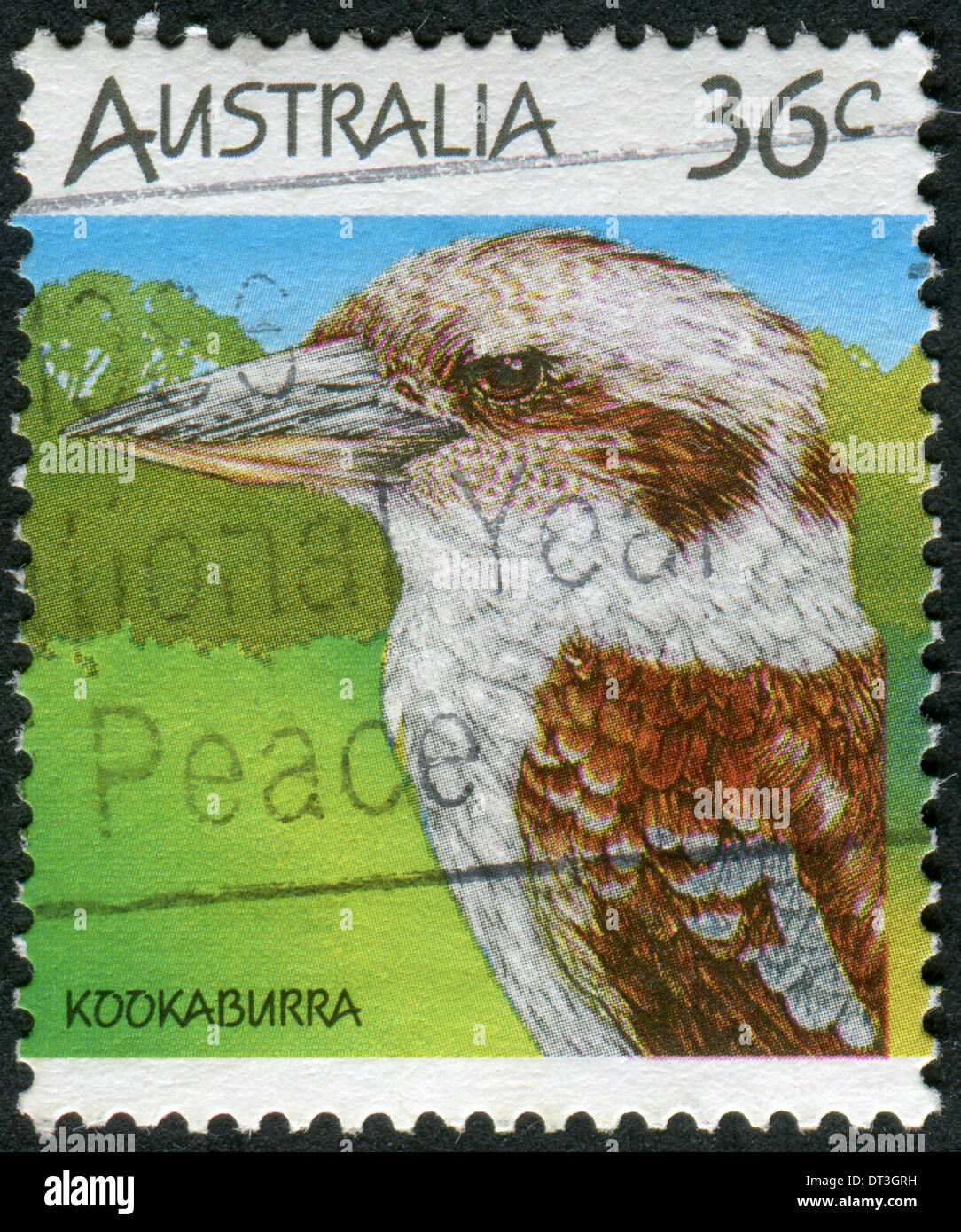 AUSTRALIA - CIRCA 1986: Postage stamp printed in Australia, shows bird ...