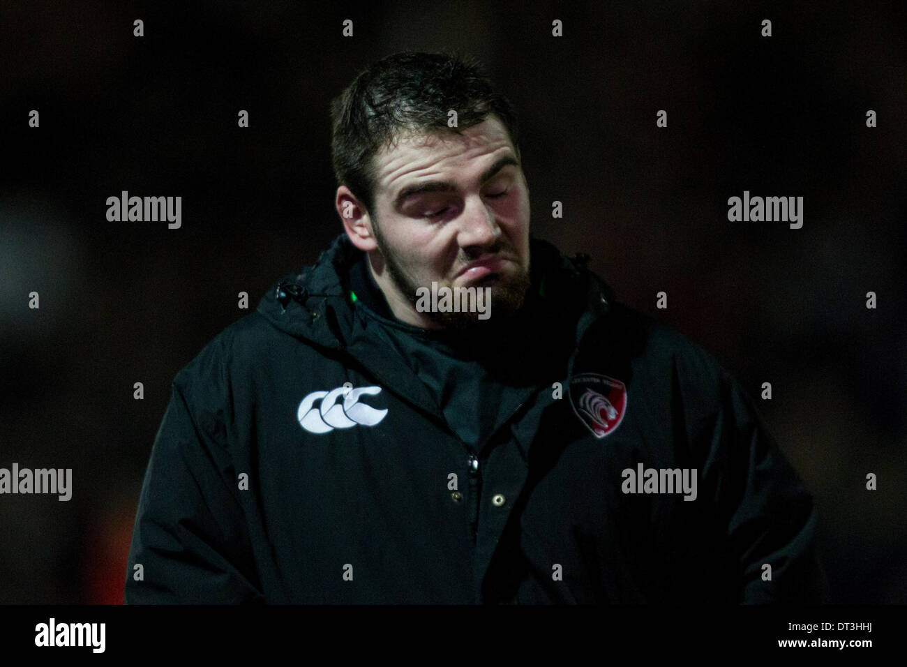 Worcester, UK. 07th Feb, 2014. Fraser BALMAIN (Leicester Tigers ...