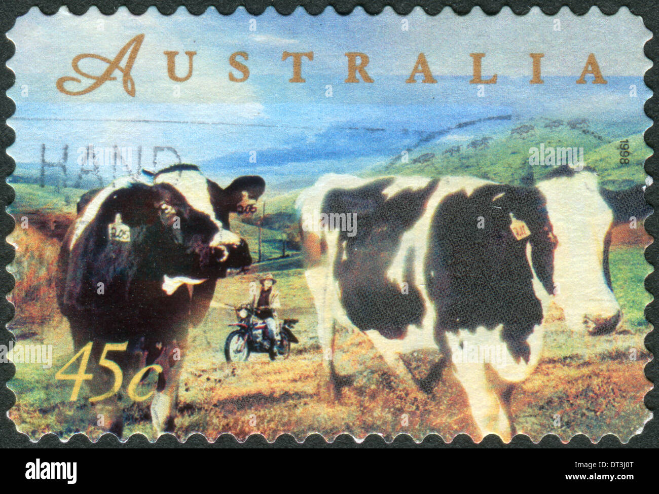Postage stamp printed in Australia, dedicated to Farming in Australia ...