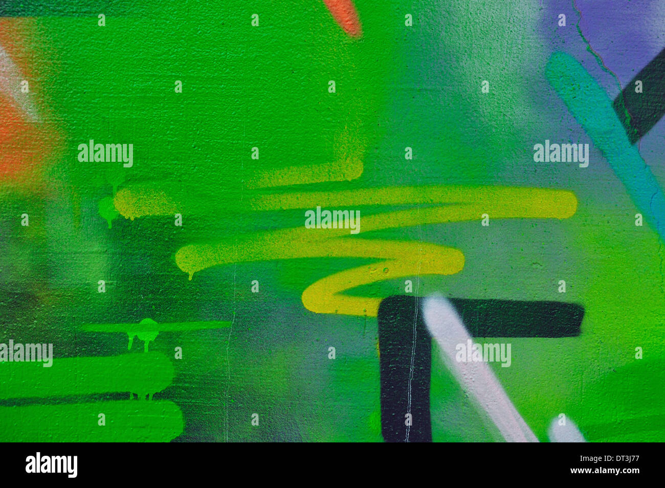 Paint stained wall abstract smudged overlapping graffiti background ...