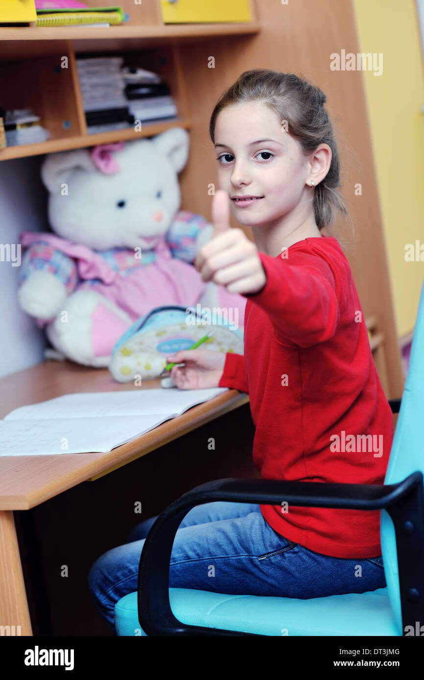 girl doing homework Stock Photo - Alamy