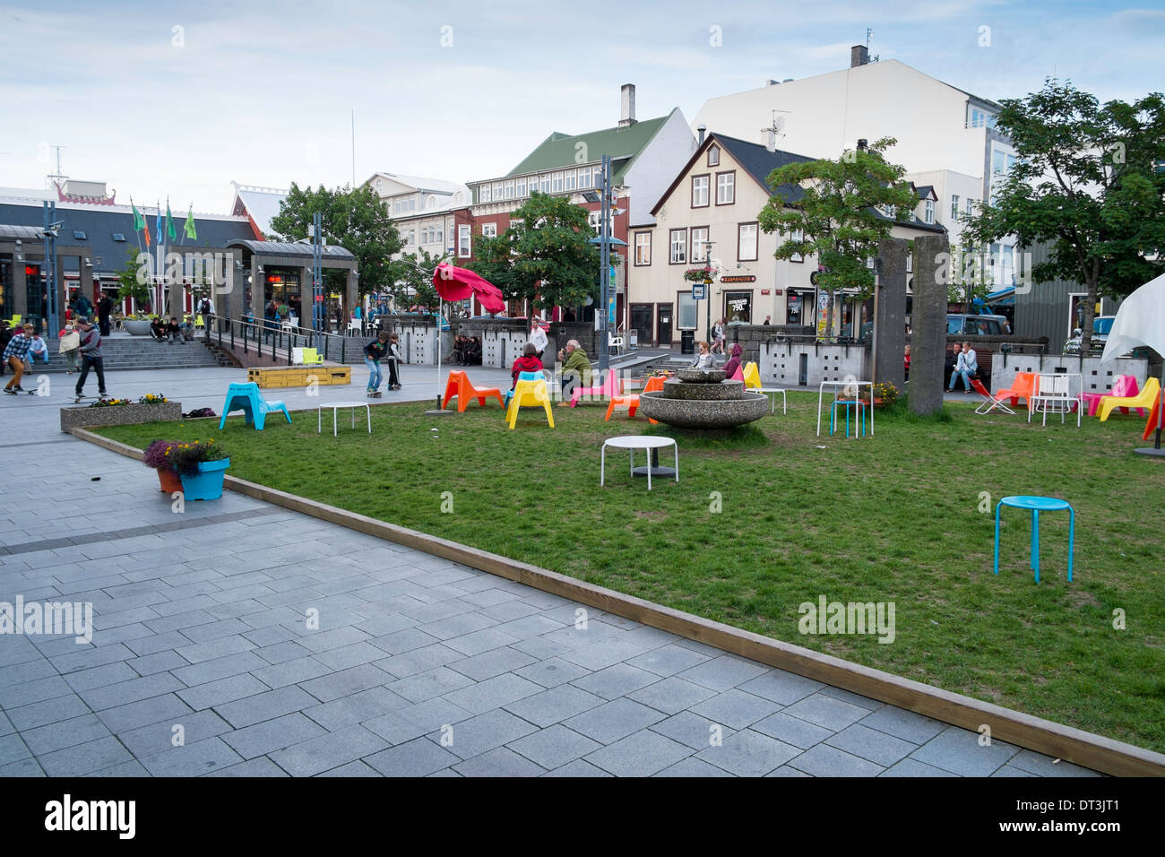Children's playground in central Reykjavik, Iceland Stock Photo - Alamy