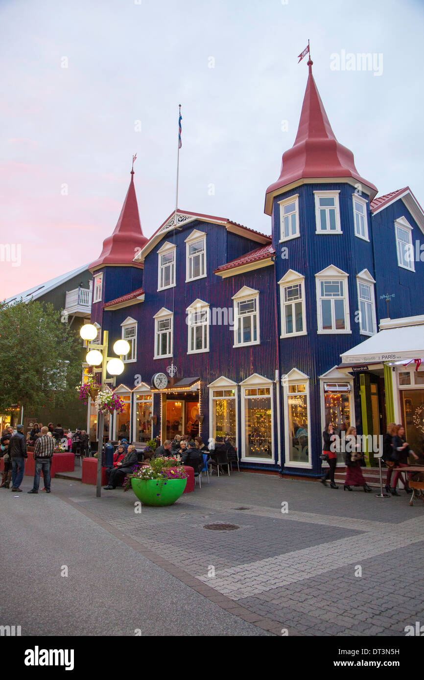 Historic Cafe Paris in Akureyri, Iceland Stock Photo - Alamy