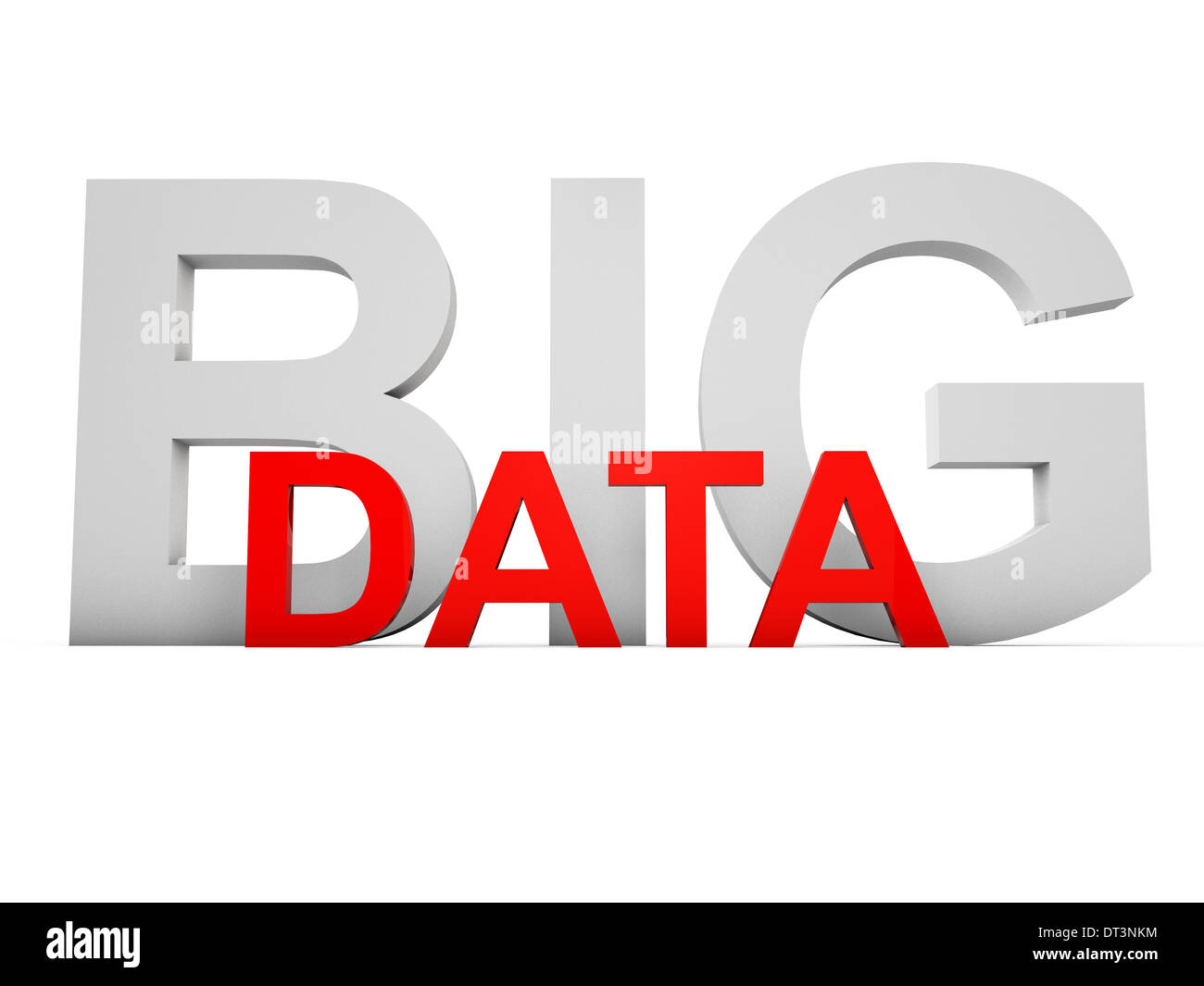Big Data letters over white background Stock Photo - Alamy
